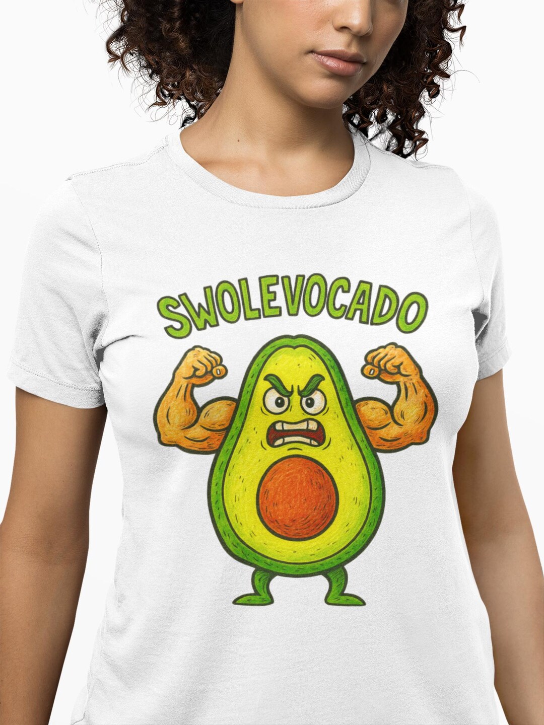 Swole Avocado Shirt - Funny Fitness Gym “swolevocado” Cartoon Tee ...
