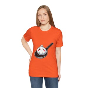 Kawaii Dumpling T-shirt, Cute Dumpling on Spoon Tee, Funny Food Lover ...