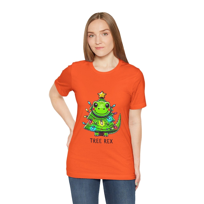 Tree Rex Dinosaur Christmas Unisex T-shirt, Festive Holiday Graphic ...