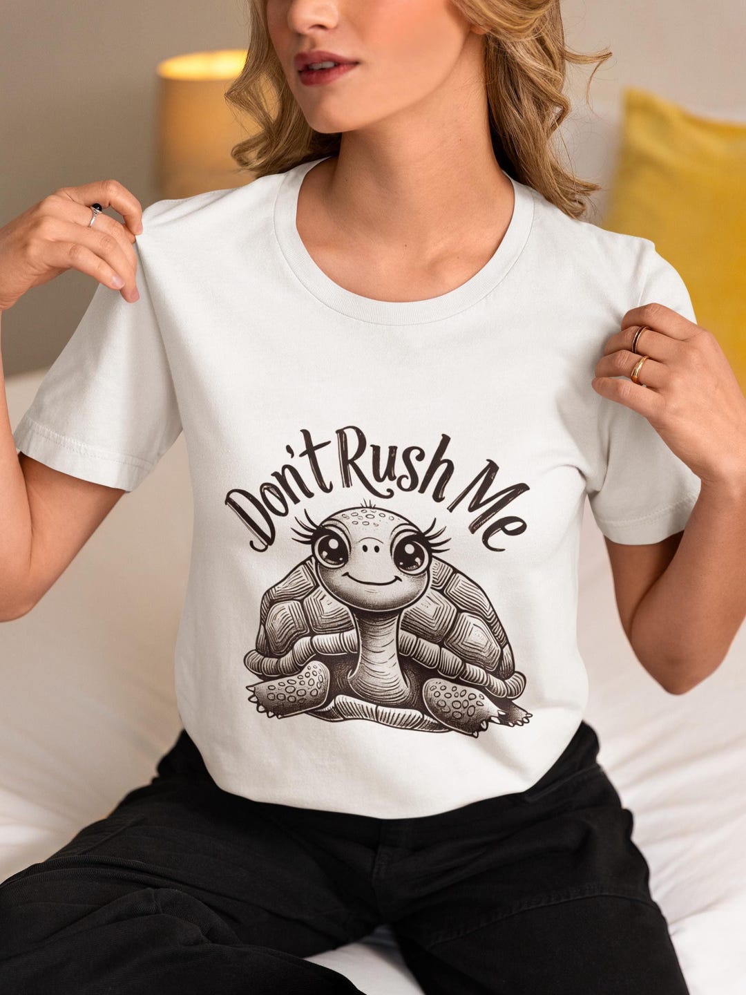 Don't Rush Me Turtle T-shirt - Cute Funny Animal Graphic Tee - Unisex ...