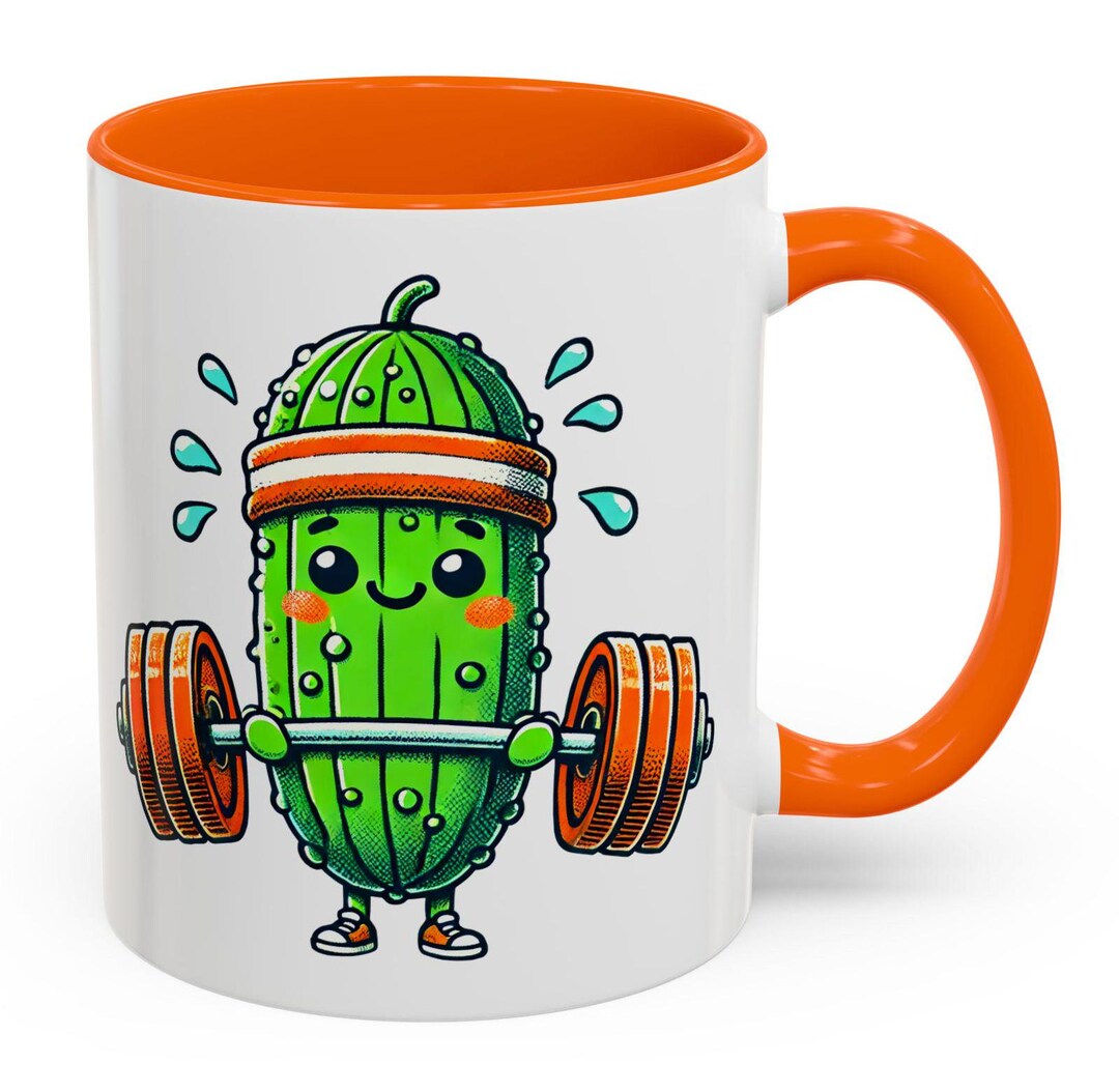 Funny Pickle Weightlifting Mug - Cute Gym Lover Coffee/tea Cup ...