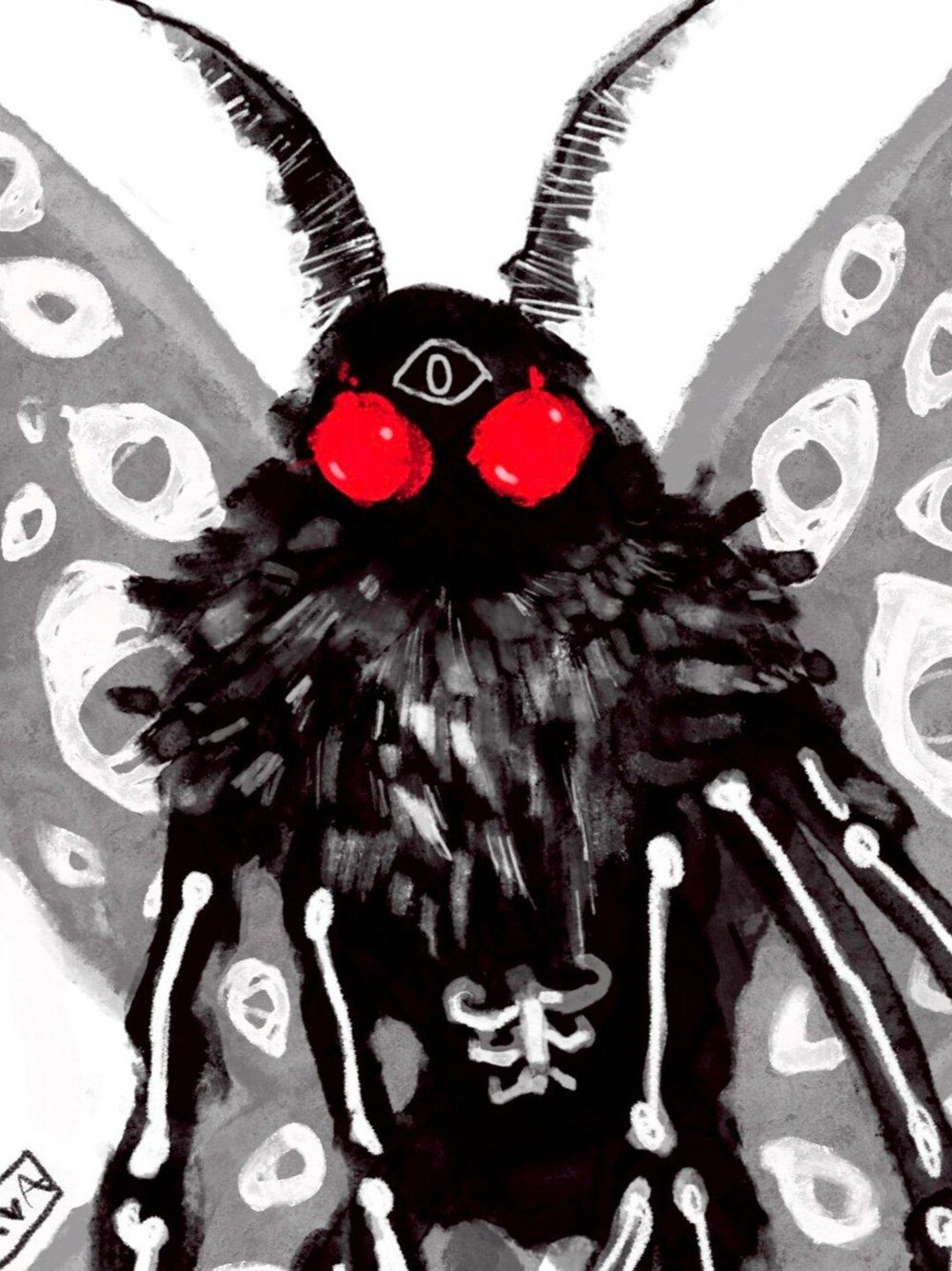 Mothman - Premium Art Print - Etsy