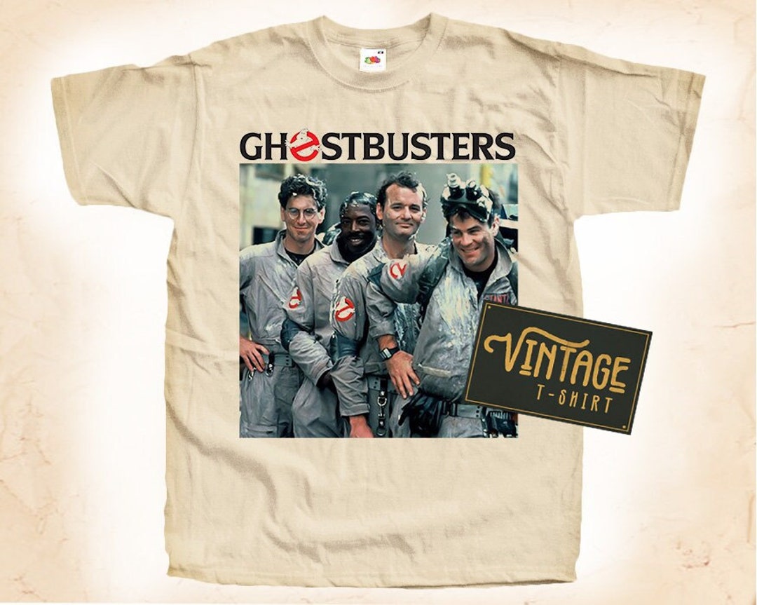 Ghostbusters V1 Tshirt Vintage Natural Color Men's Tshirt DTG Digital ...