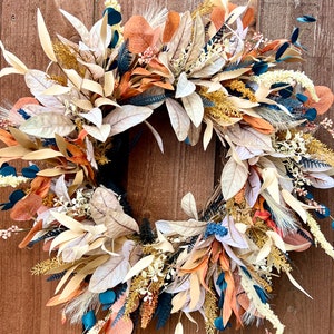 Greenery Front Door Welcome Wreath, Rustic Bohemian Front Door Decor ...