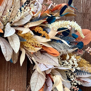 Greenery Front Door Welcome Wreath, Rustic Bohemian Front Door Decor ...