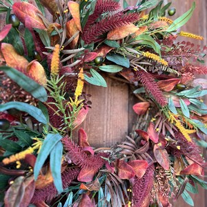 Fall and Autumn Front Door Welcome Wreath, Rustic Farmhouse Front Door ...