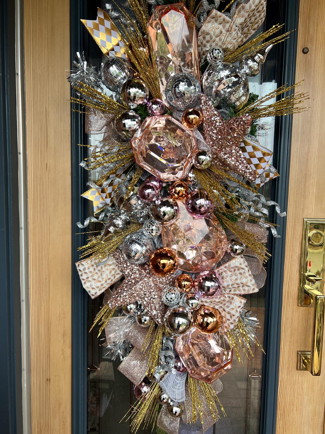 Spring Bling & Winter Wreath, Winter Bling Swag, Elegant Year Round ...