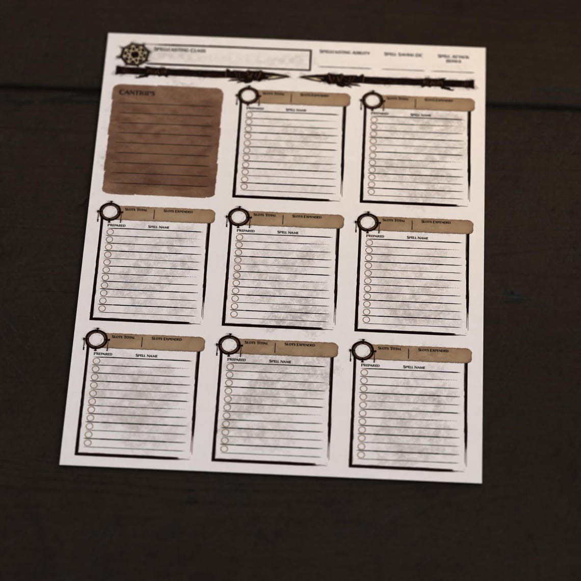 Barbarian-themed D&d Character Sheets, 5th Edition PDF, 3-page ...
