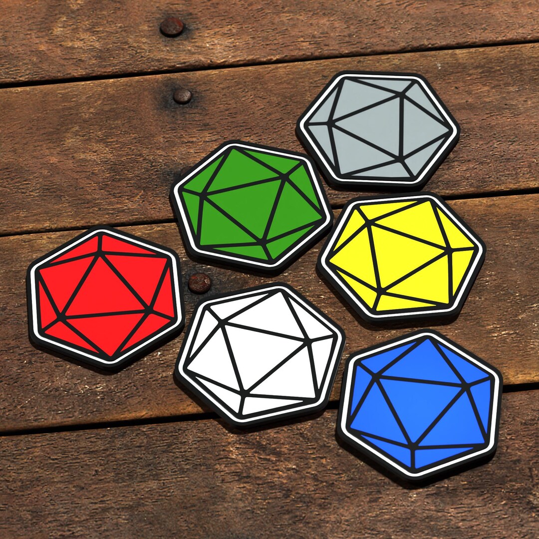 Dnd Coaster Set D20 Dice Gift for Dungeon Master Game Night - Etsy