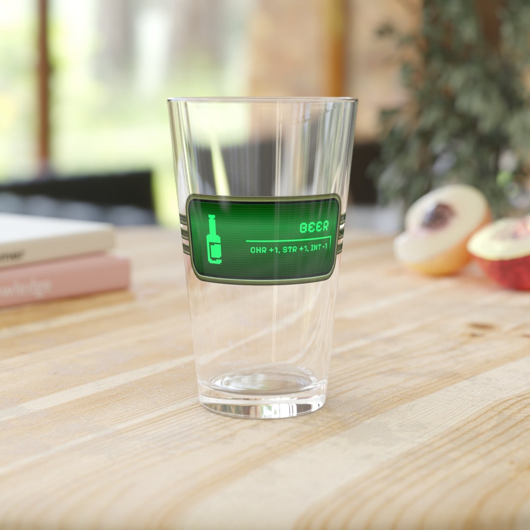 Beer Pint Glass Fallout-inspired Video Game Drinkware Tumbler for Gamer ...