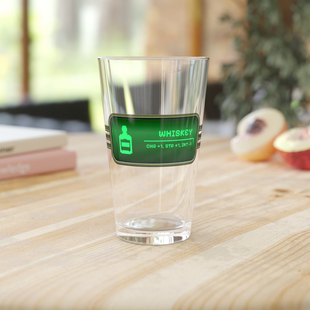 Whiskey Pint Glass Fallout-inspired Video Game Drinkware Tumbler for ...