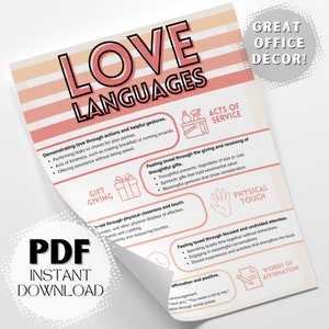 Love Languages Infographic Poster: Printable PDF Instant Digital ...