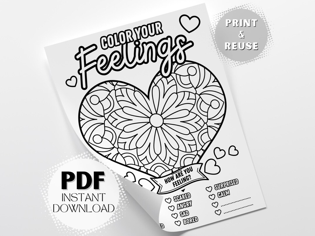 Art Therapy Worksheet: Printable Therapeutic Art Activity for Greater ...