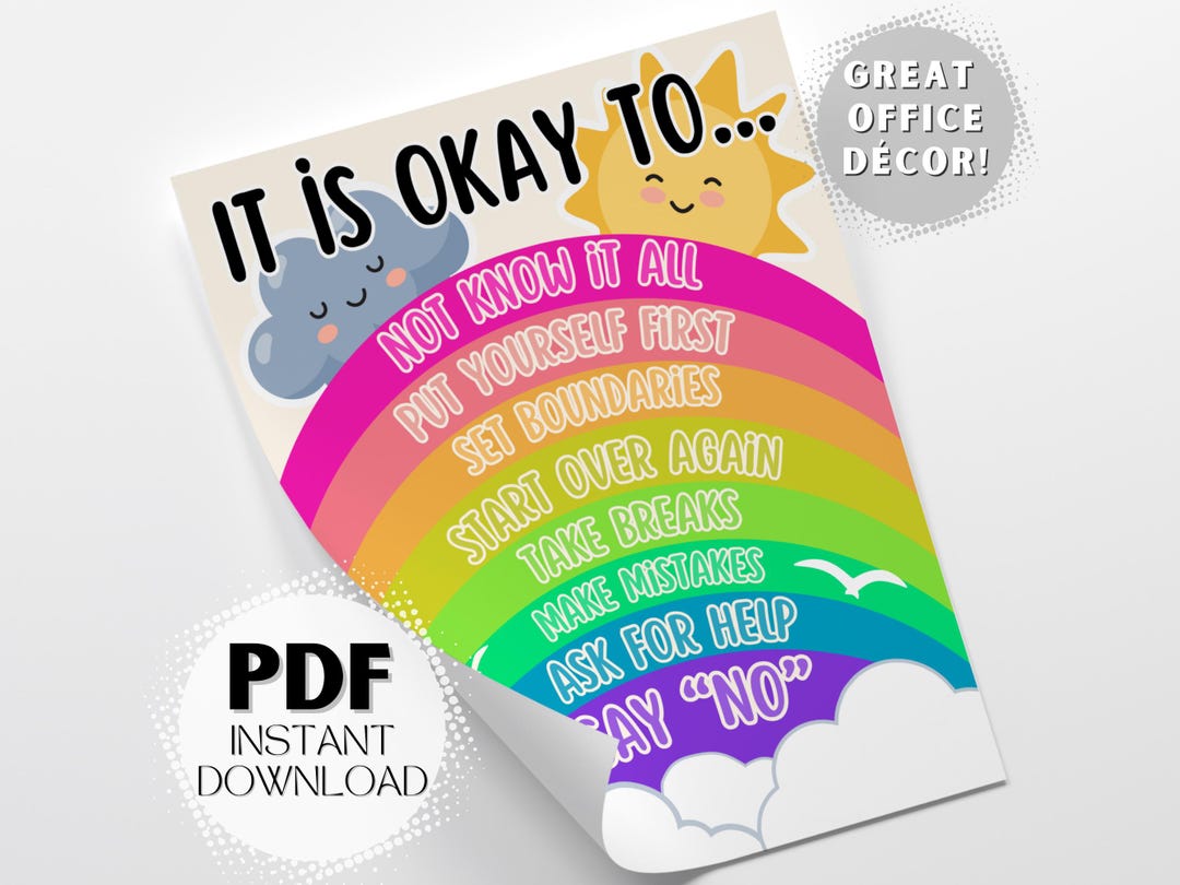 It is Okay Poster: Printable Classroom & Office Poster for Building ...