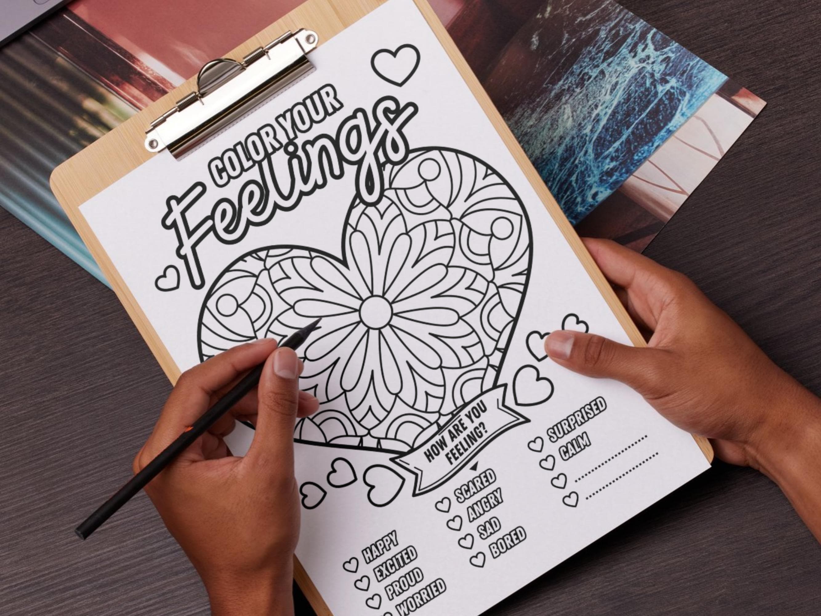 Art Therapy Worksheet: Printable Therapeutic Art Activity for Greater ...