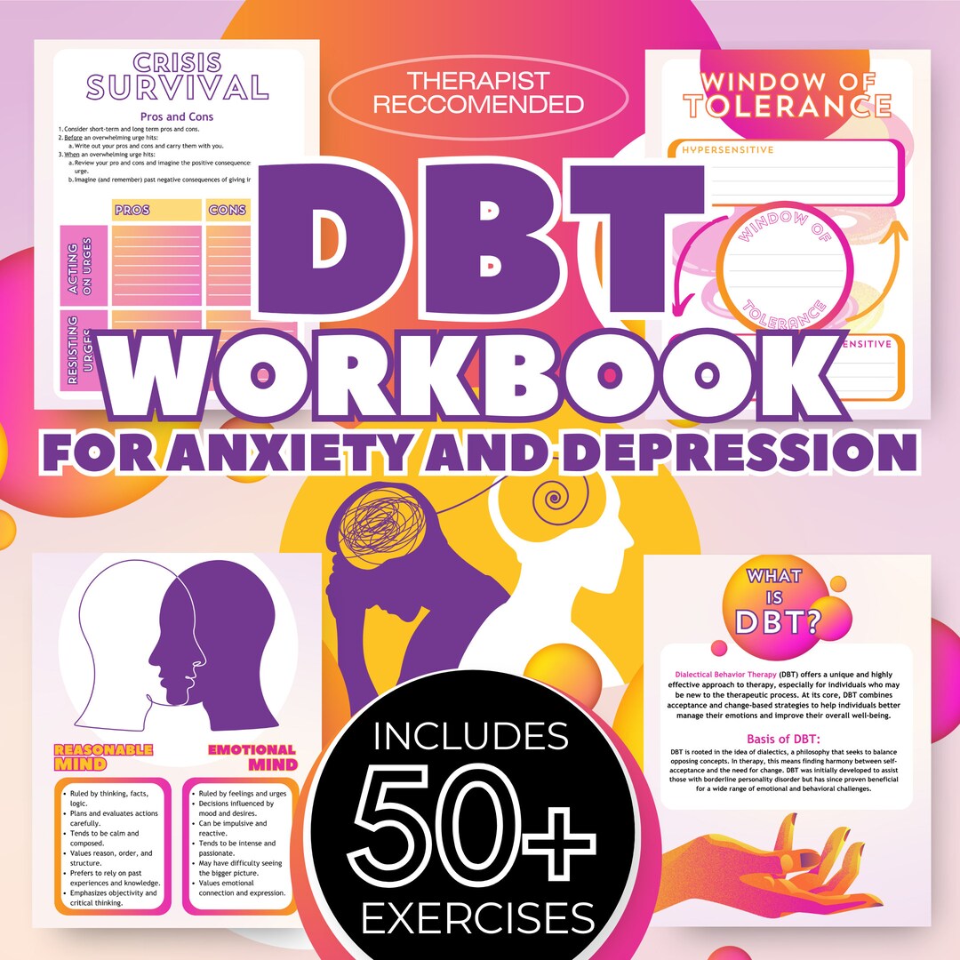 Dialectical Behavioral Therapy Workbook 50 Pages of Worksheets and ...