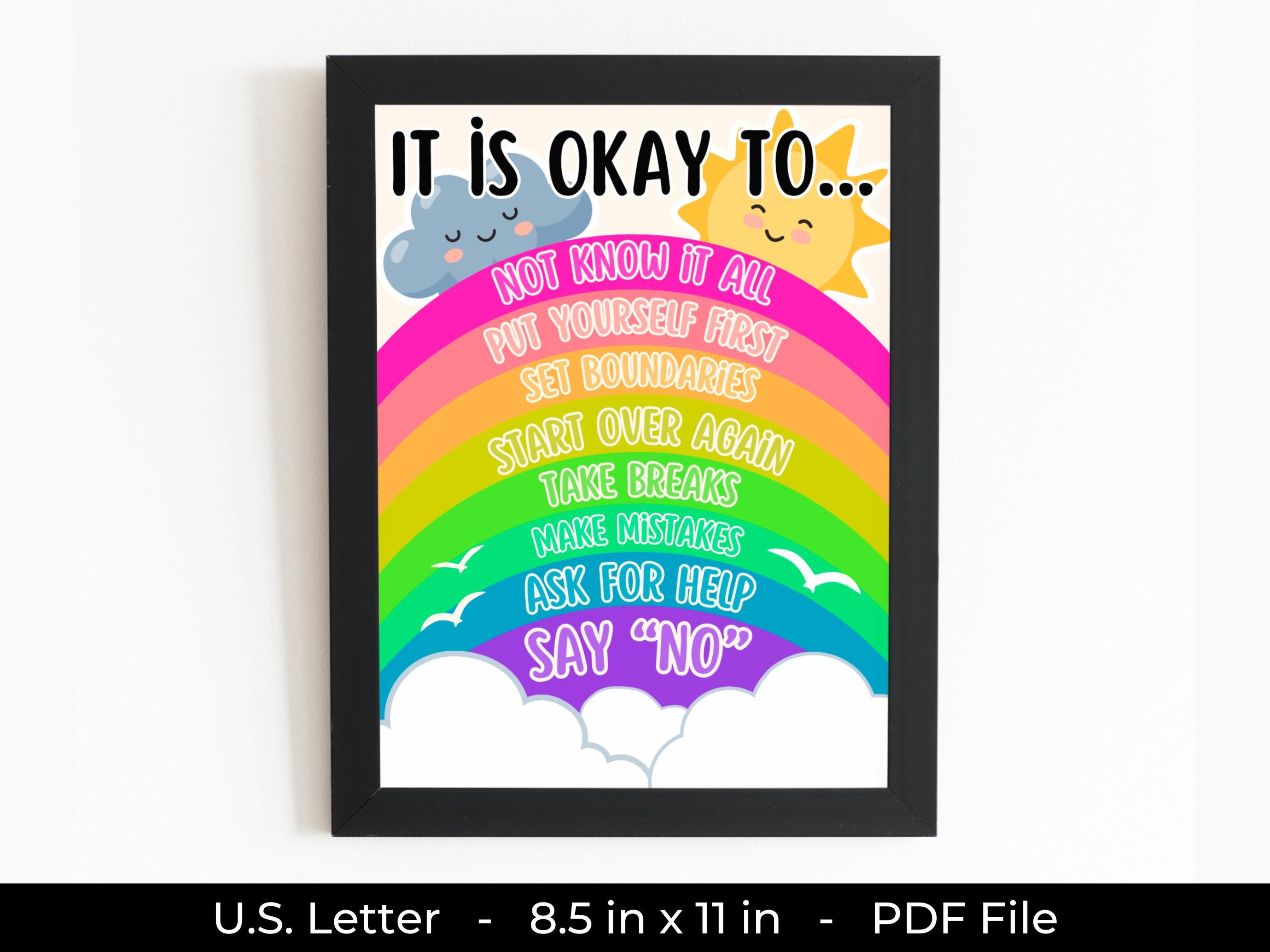It is Okay Poster: Printable Classroom & Office Poster for Building ...