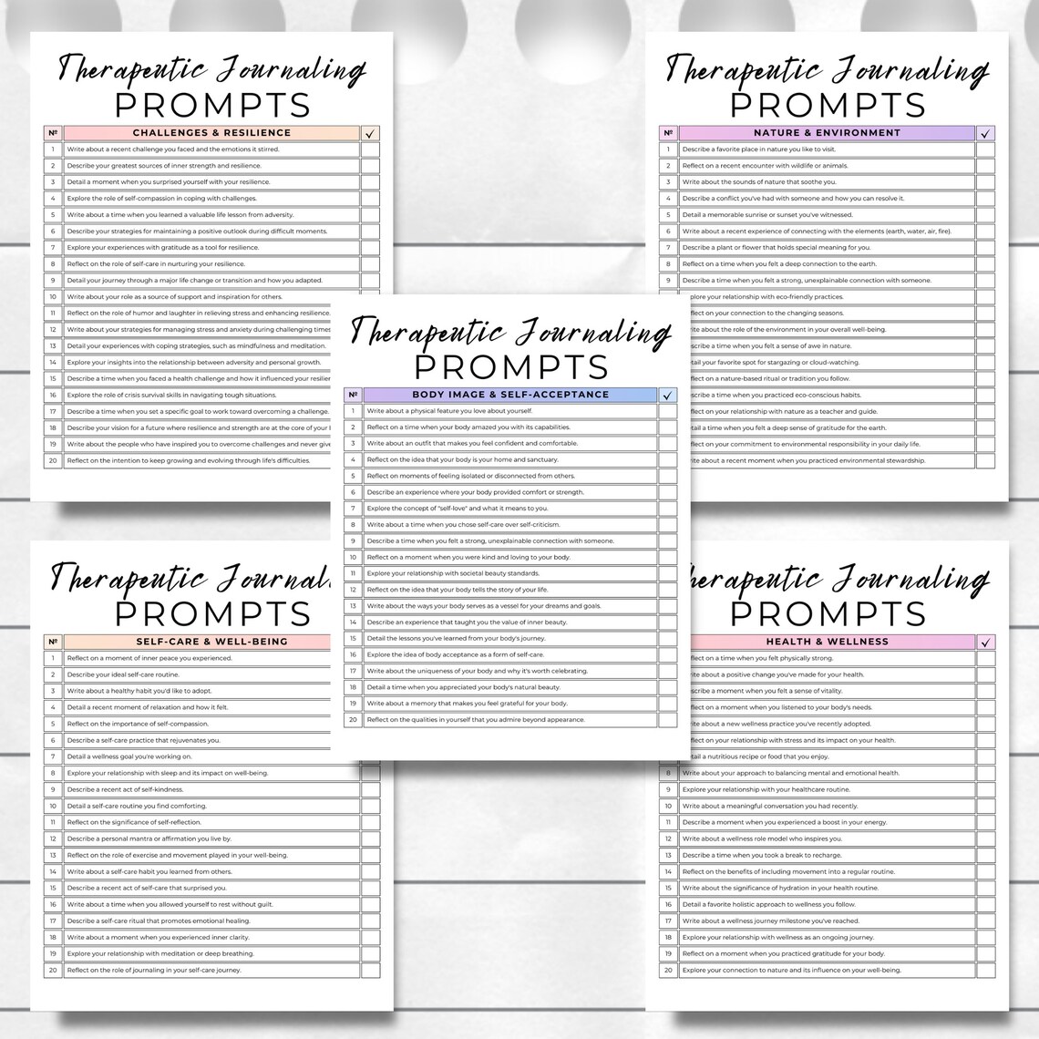 Therapeutic Journaling Prompts: 500 Short and Thoughtful Journal ...