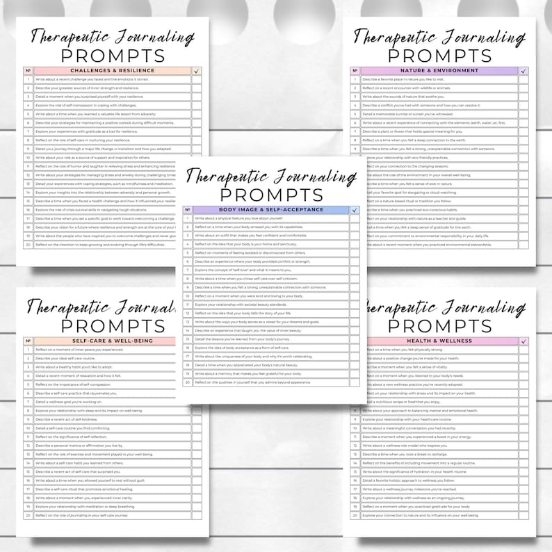 Therapeutic Journaling Prompts: 500 Short and Thoughtful Journal ...