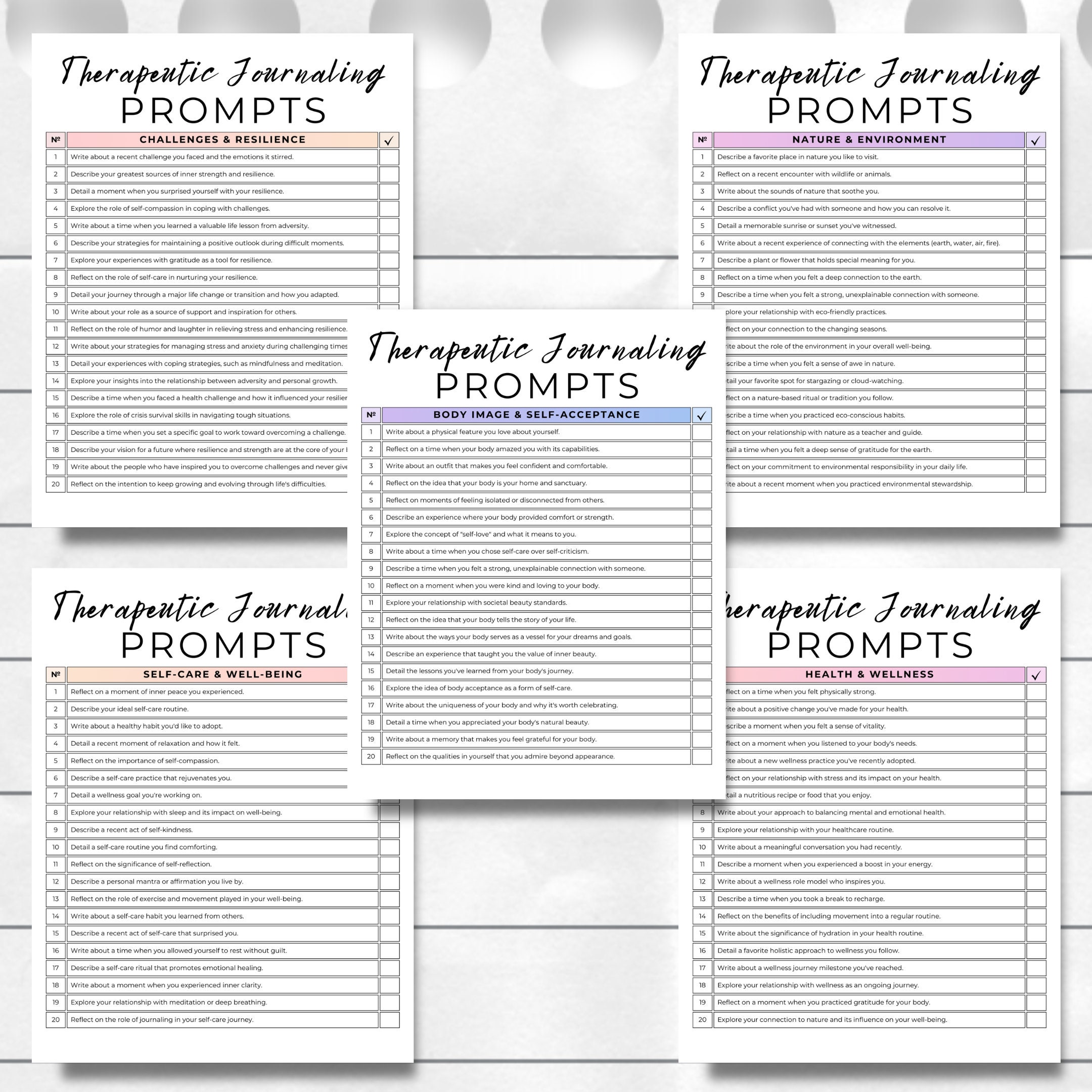 Therapeutic Journaling Prompts: 500 Short and Thoughtful Journal ...