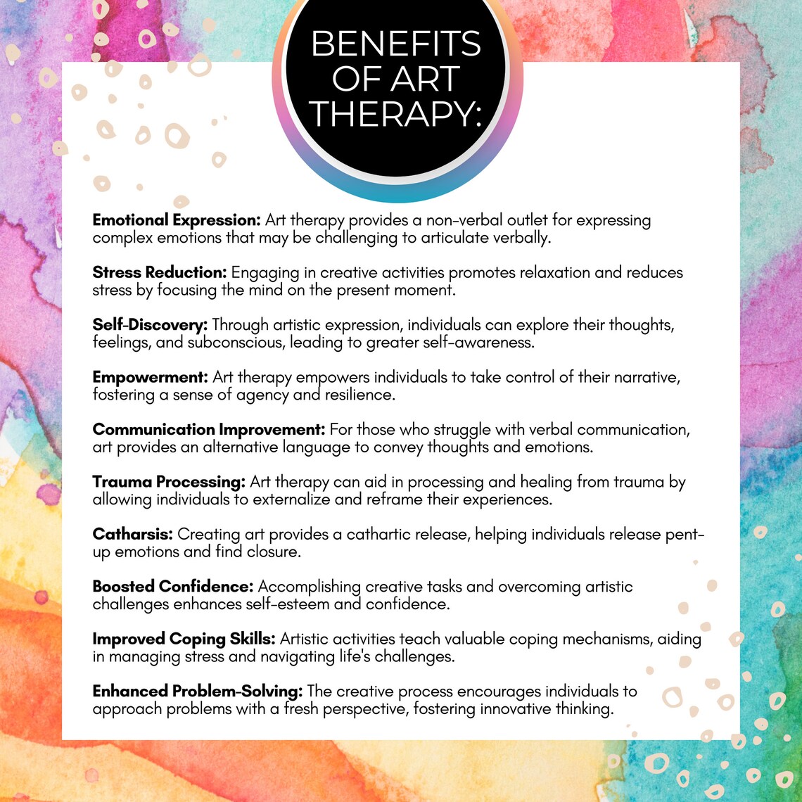 Art Therapy Workbook Including 100 Therapeutic Art-based Interventions ...