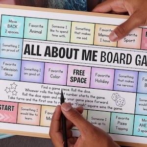 All About Me Board Game: Fun Therapeutic Kids Activity for Self ...