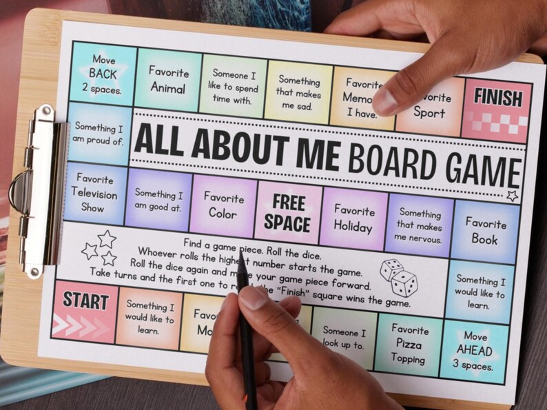 All About Me Board Game: Fun Therapeutic Kids Activity for Self ...
