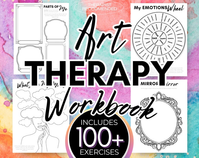 140 Art Therapy Worksheets Mental Health Social-emotional Learning Self ...