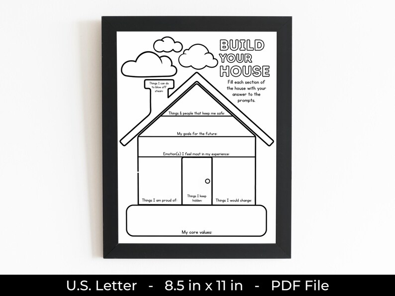Kids Emotion House Worksheet: Therapeutic Exercise for Greater ...