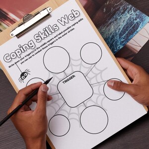 Coping Skills Web Worksheet: Printable Mental Health Activity for ...