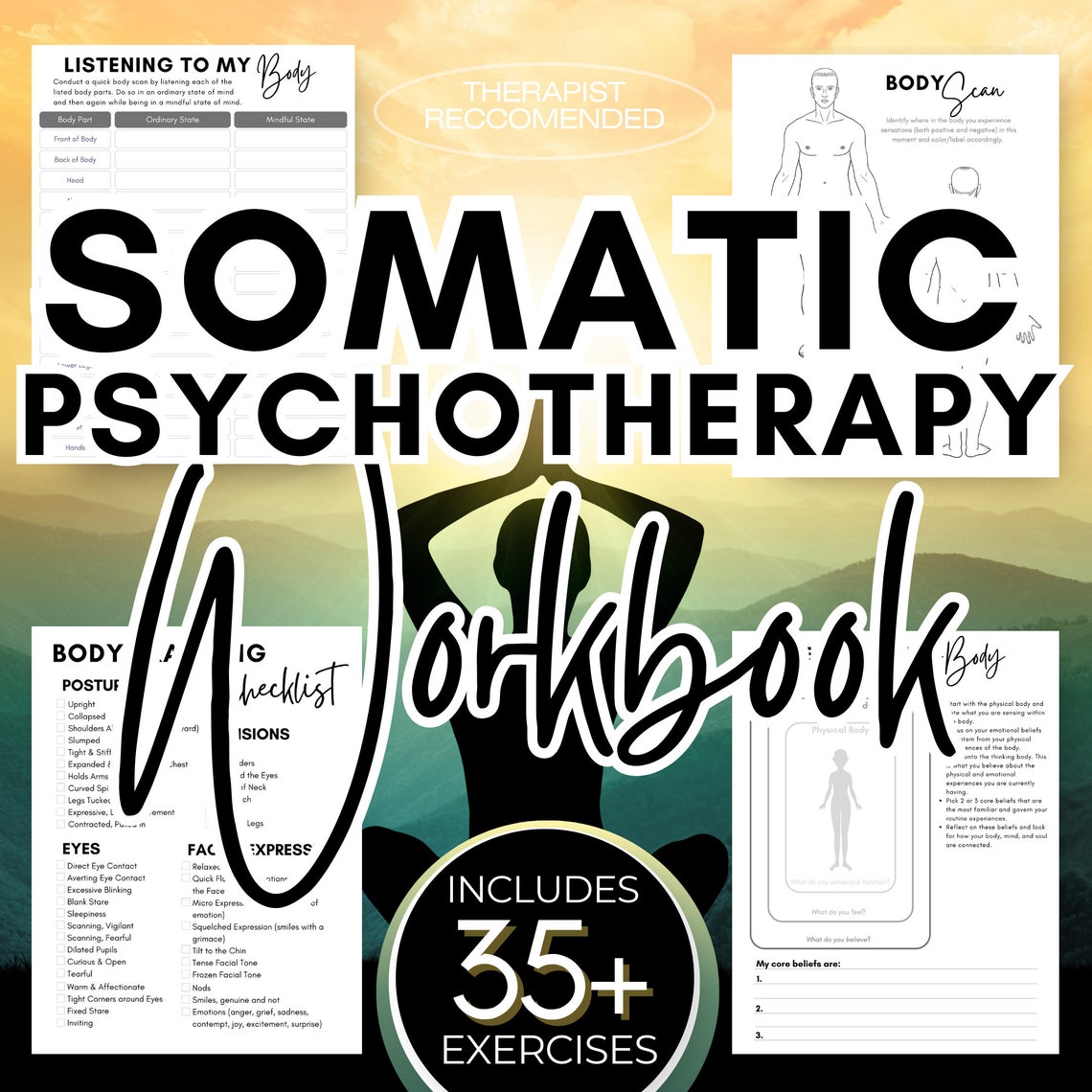 Somatic Psychotherapy Workbook to Help the Body Recover and Find Inner ...