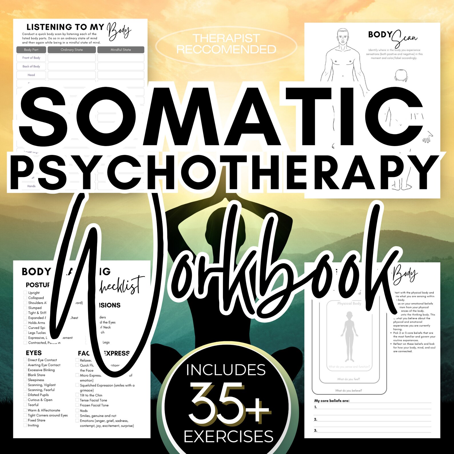 Somatic Psychotherapy Workbook to Help the Body Recover and Find Inner ...