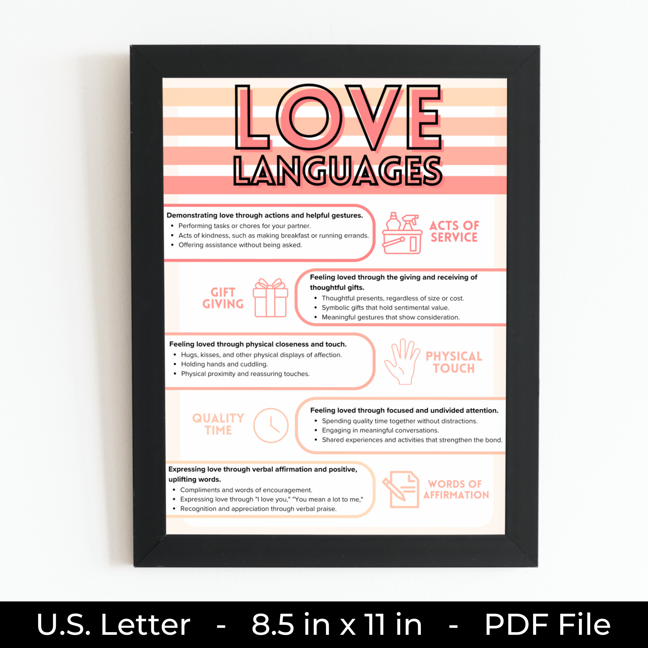 Love Languages Infographic Poster: Printable PDF Instant Digital ...