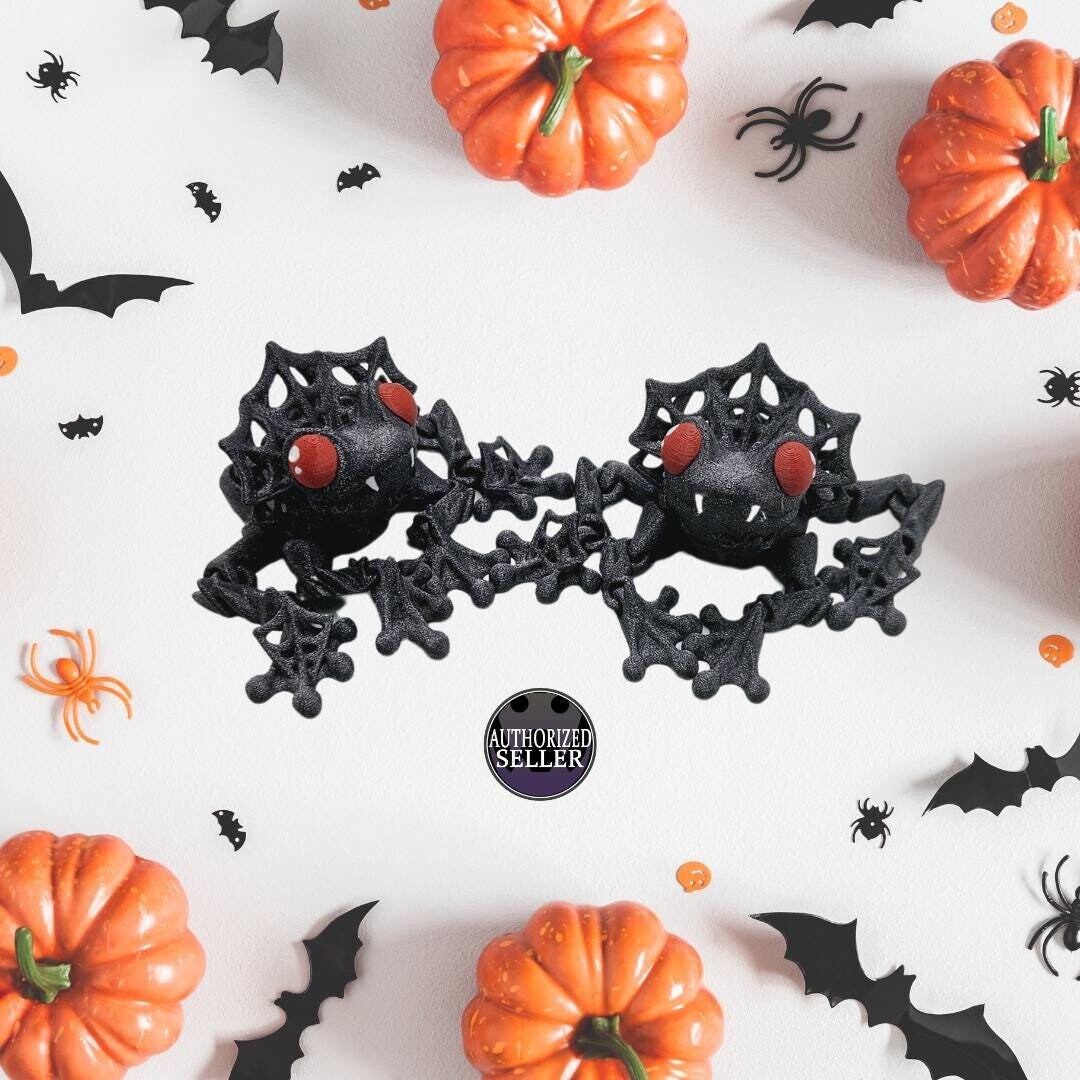 Count Frogular: 3D Printed Halloween Frog With Flexible Legs & Spider ...