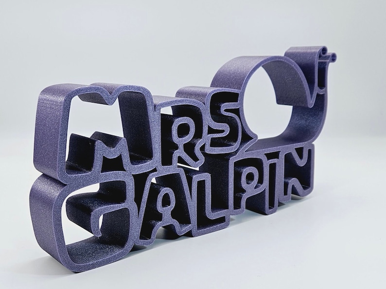 Nameplate 3D Printed Nameplate Teachers Gift Desk - Etsy