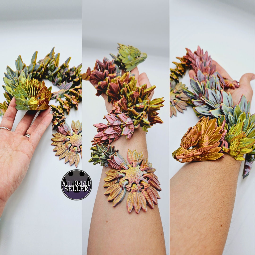 Stunning Summer Sunflower Dragon 3D Printed With Articulating Petals ...