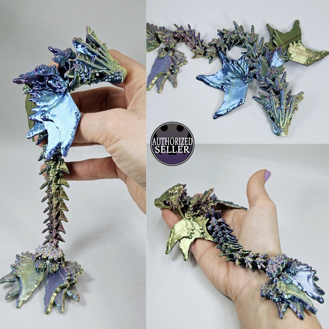 Articulated 3D Printed Ocean Serpent of the Sea Fidget Toy ...