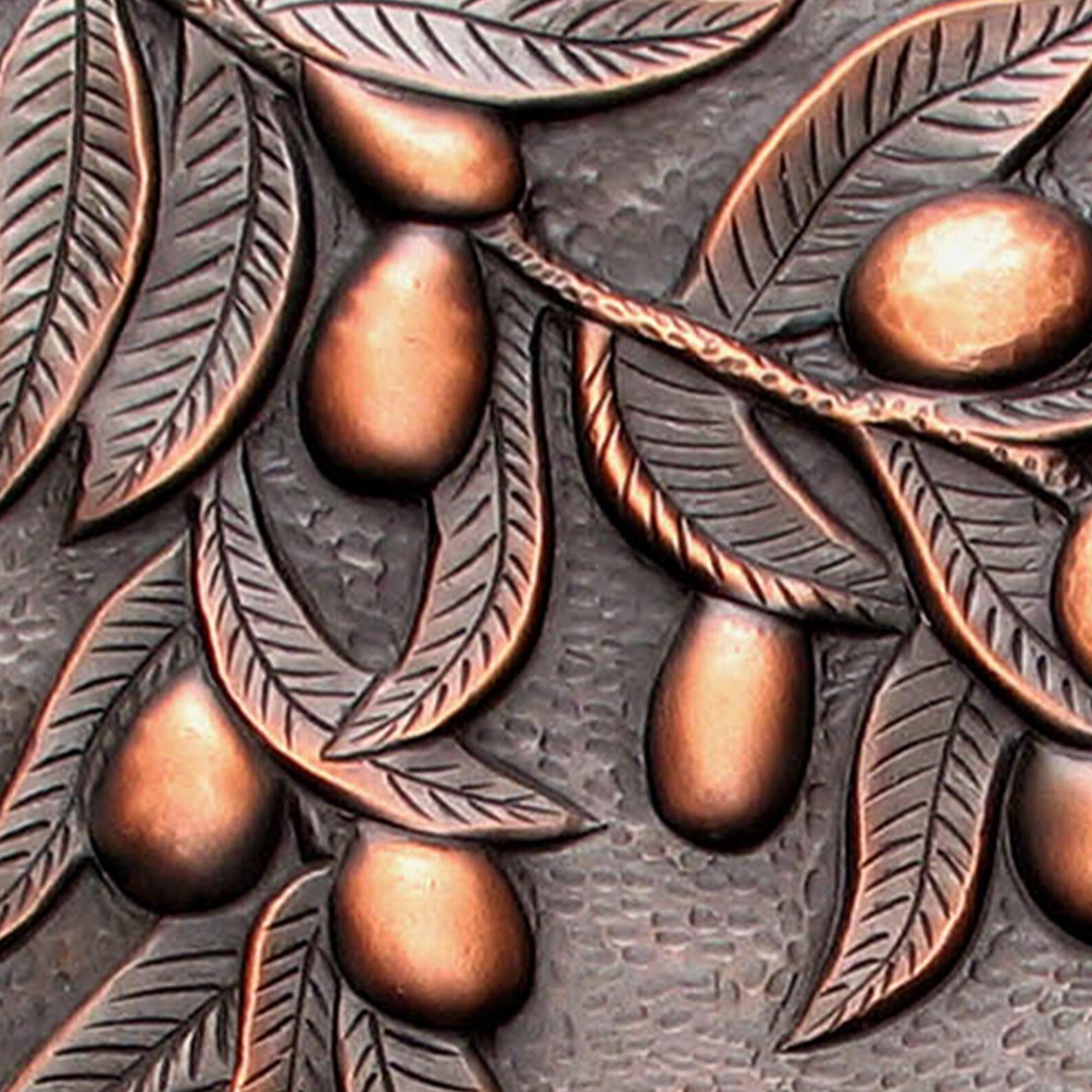 Hand-hammered Copper Backsplash With Gallipot Pattern, Decorative ...