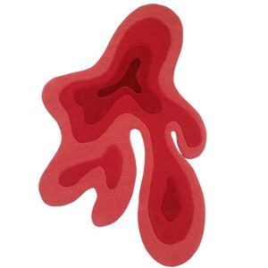 Irregular Amoeba Rug, Modern Minimalist Designer Rug, Throw Rug Living ...