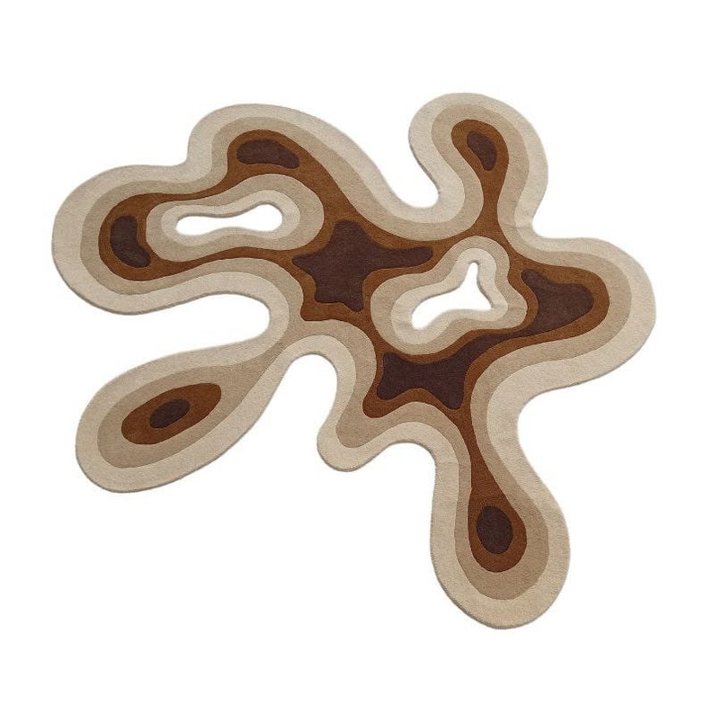 Irregular Amoeba Rug, Modern Minimalist Designer Rug, Throw Rug Living ...
