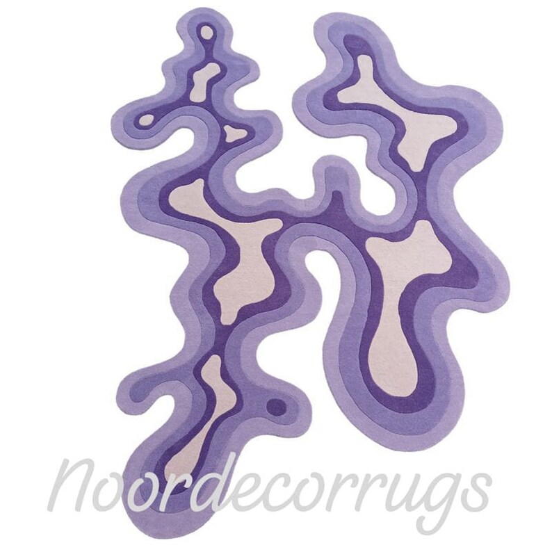 Irregular Amoeba Rug, Modern Minimalist Designer Rug, Throw Rug Living ...