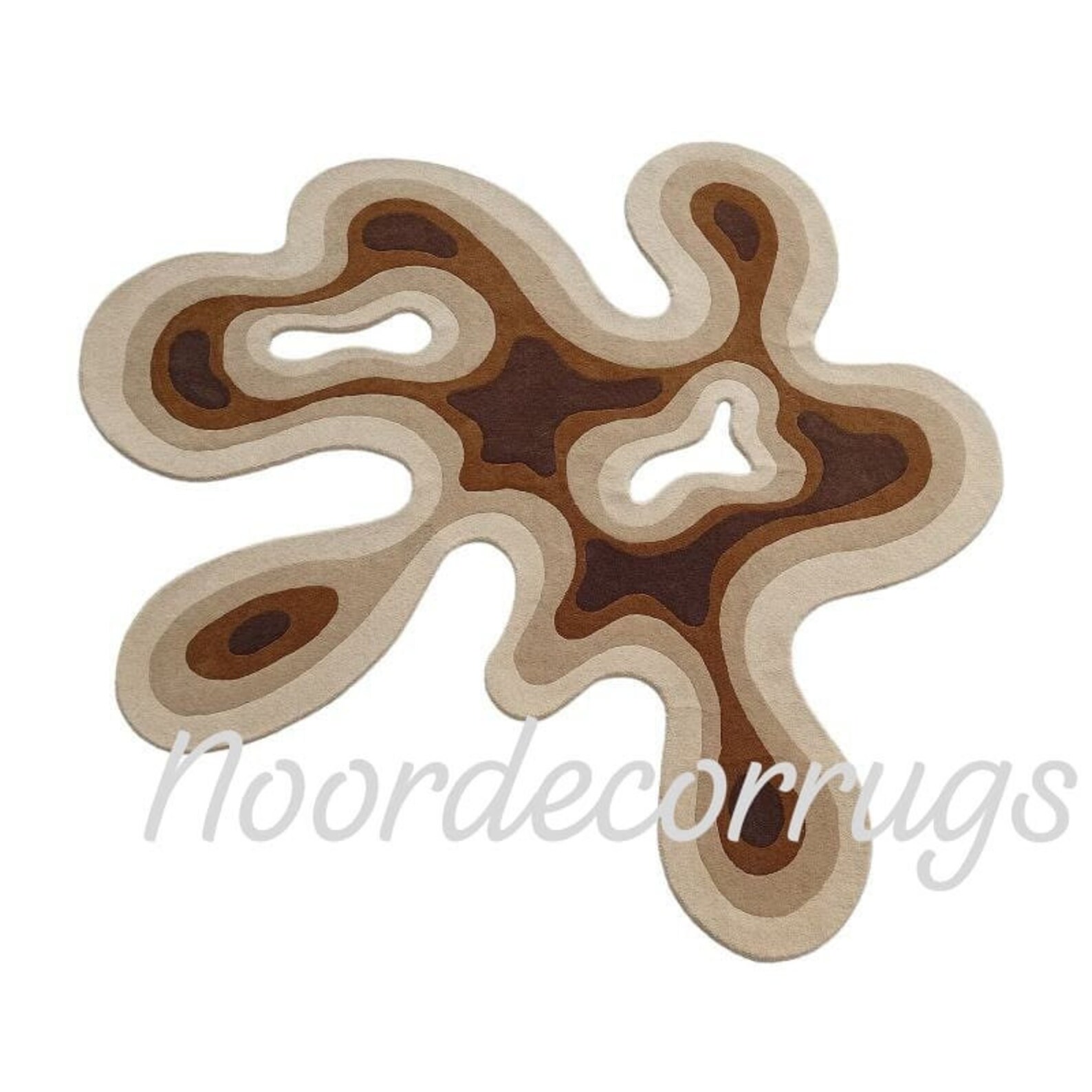 Irregular Amoeba Rug, Modern Minimalist Designer Rug, Throw Rug Living ...