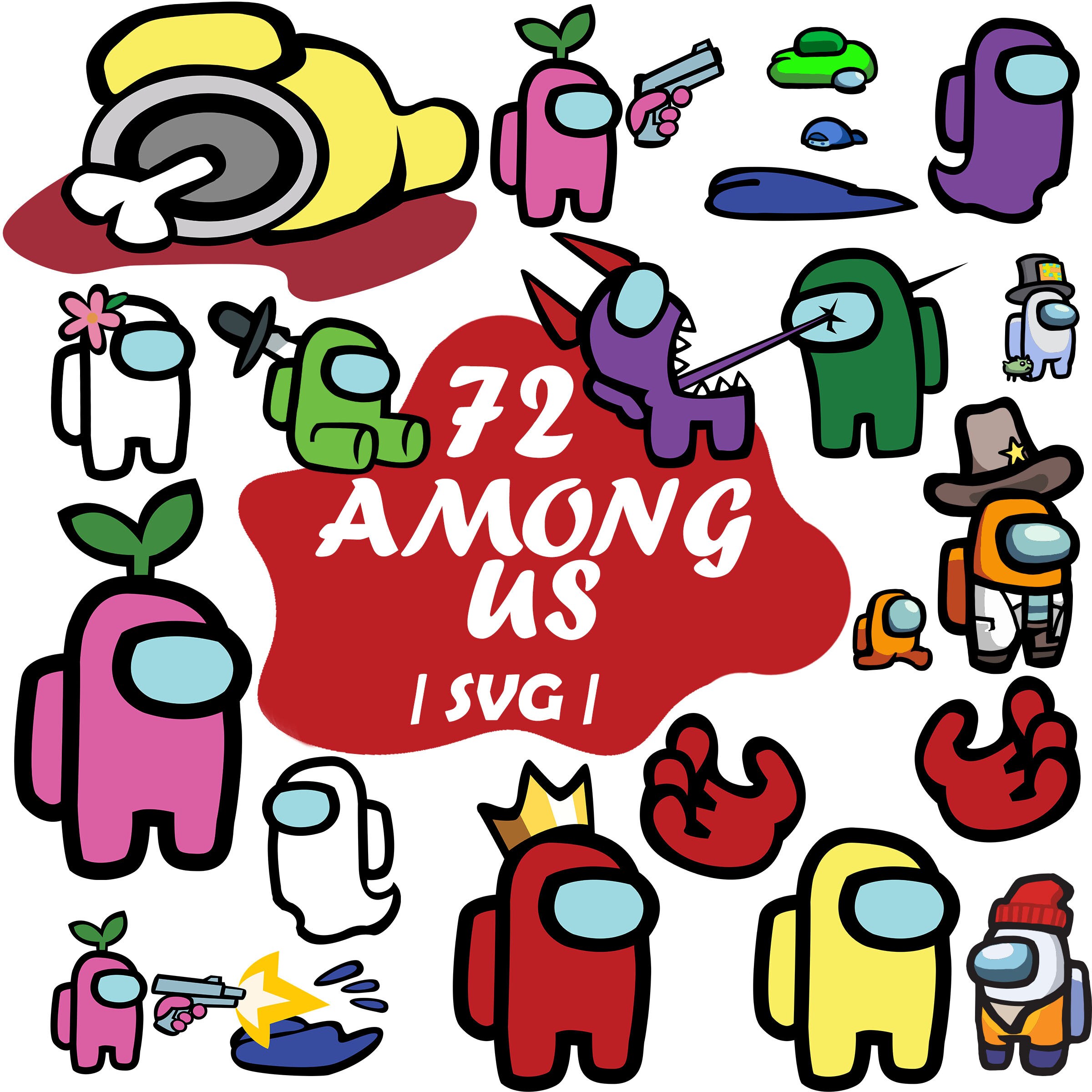 Among Us SVG Among Us Color Svg Among Us Layered Svg Among Us Cricut ...