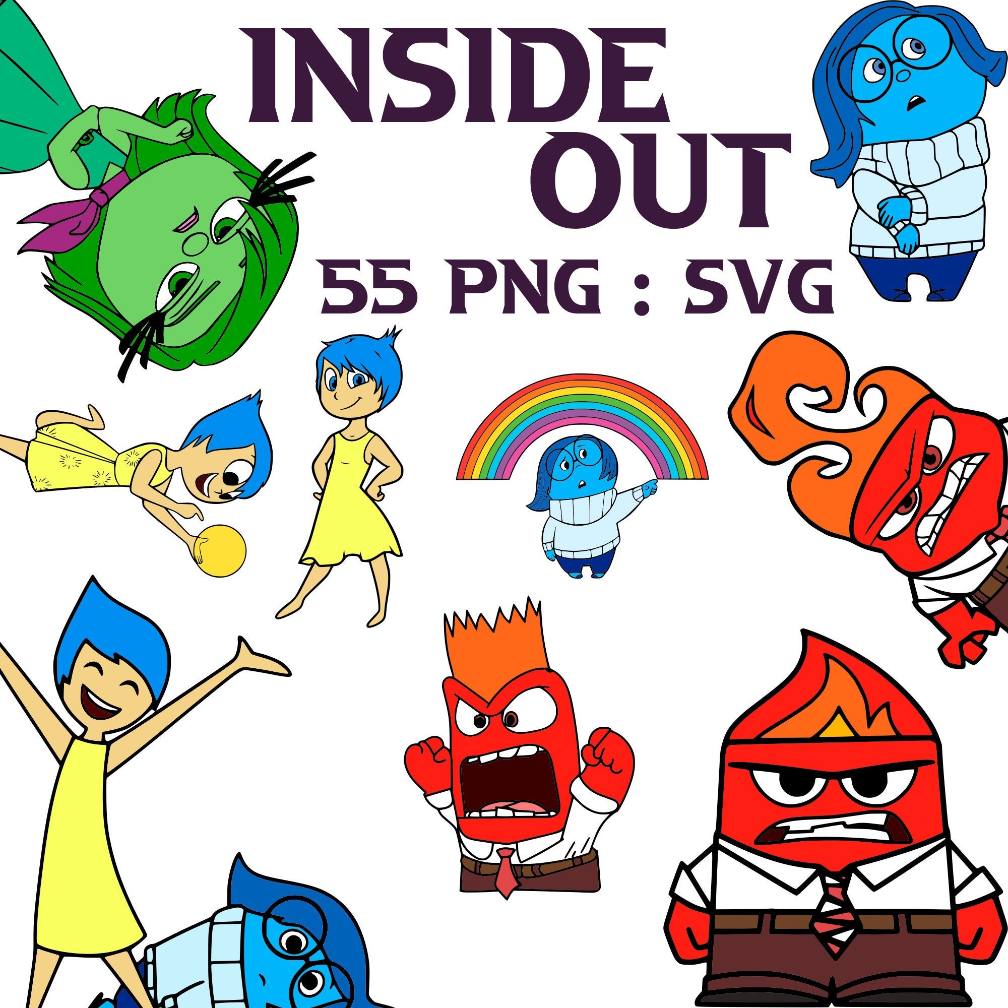 Inside Out Clipart PNG Inside Out SVG Inside Out Clipart Anger Joy ...
