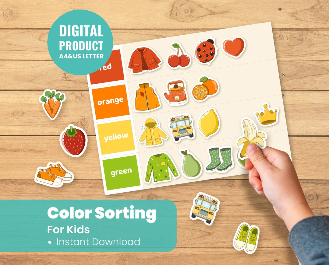 Color Sorting Activities - Color Matching Games - Toddler Busy Book ...
