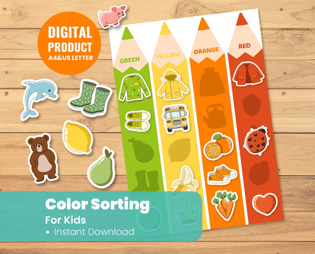 Color Sorting - Color Matching Activity - Color Sorting Printable ...