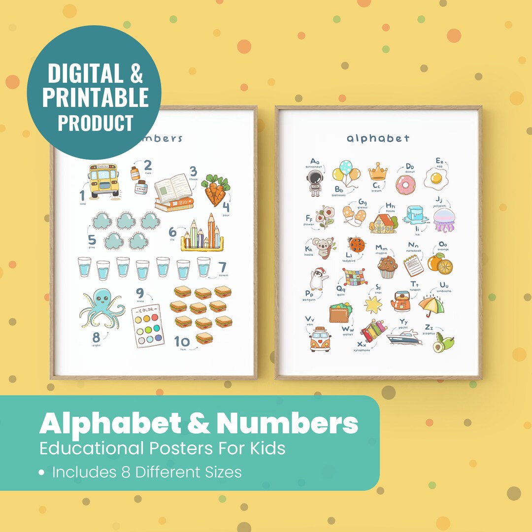 Set of 2 Educational Posters, Homeschool Printable, Classroom Decor ...