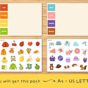 Color Sorting Activities - Color Matching Games - Toddler Busy Book ...