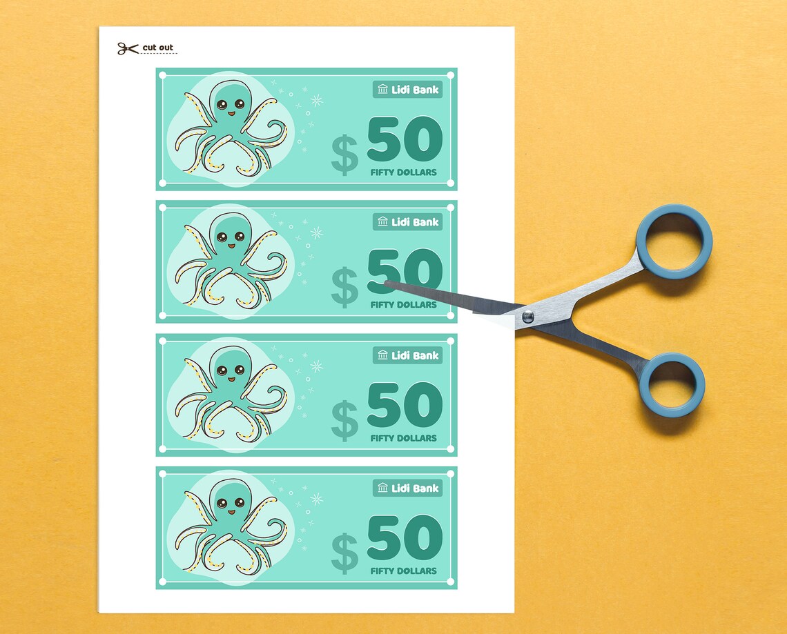 Printable Play Money for Kids Pretend Play Money Dramatic Play ...