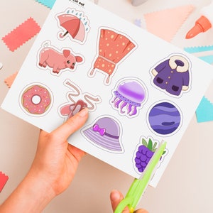 Color Sorting Matching Game - Toddler Busy Book Page - Quiet Book Page ...